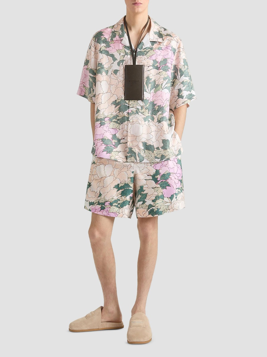 GIVENCHY shirt in silk with pastel flowers print